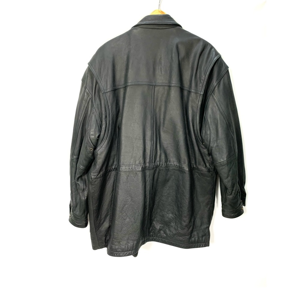 Reed Leather Sportswear Black Leather Coat - Gem